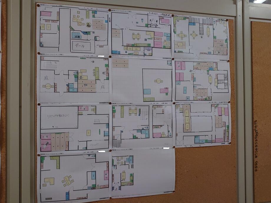 夢がいっぱいつまった住みたい家の平面図が出来ました－中2家庭科｜明法ニュース